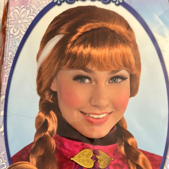 Amscan | Hair | Disney Frozen Anna Wig Costume Cosplay Adult Wig With ...